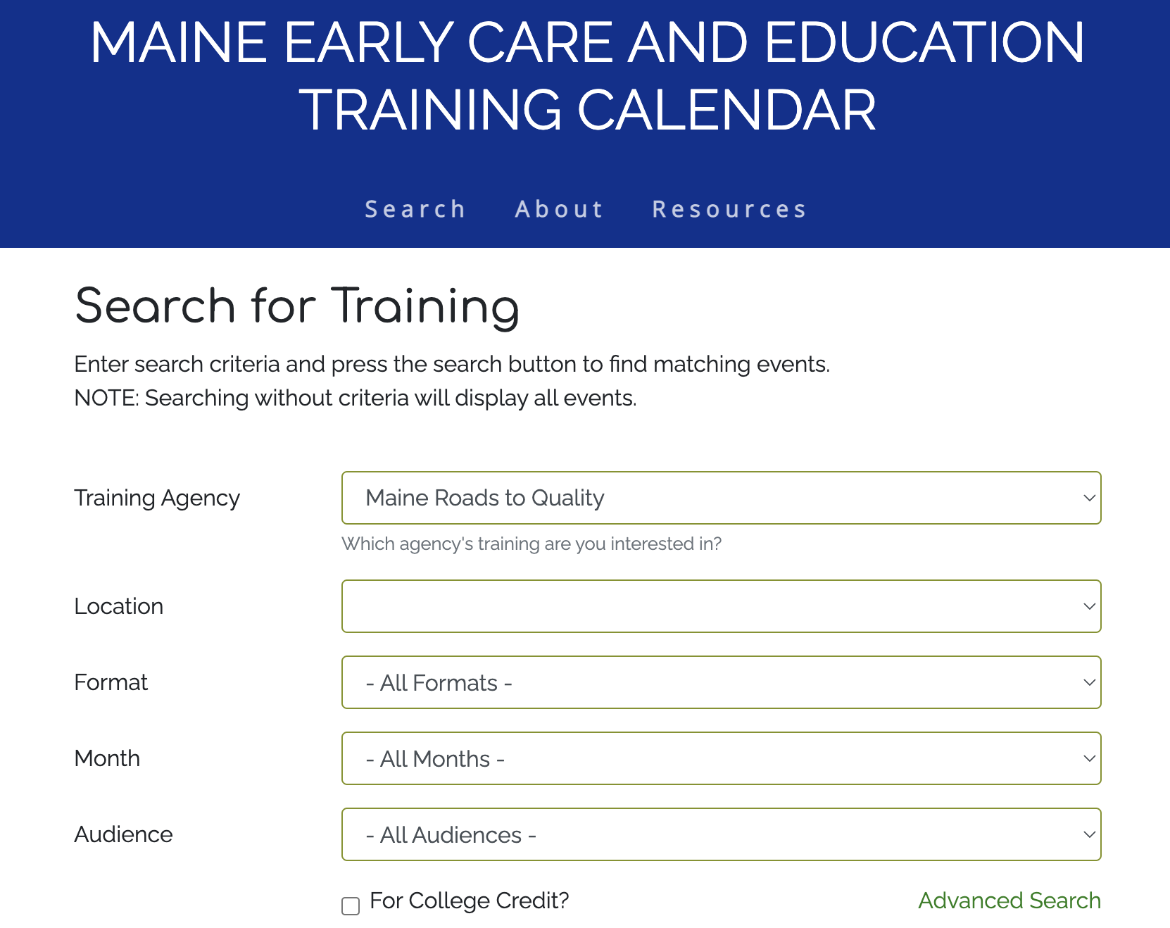 How to Access MRTQ (moodle facilitated) Trainings on the Training Calendar