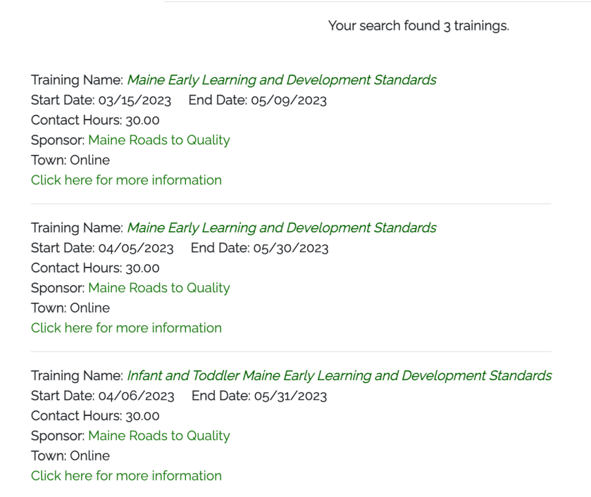 How to Access MRTQ (moodle facilitated) Trainings on the Training Calendar